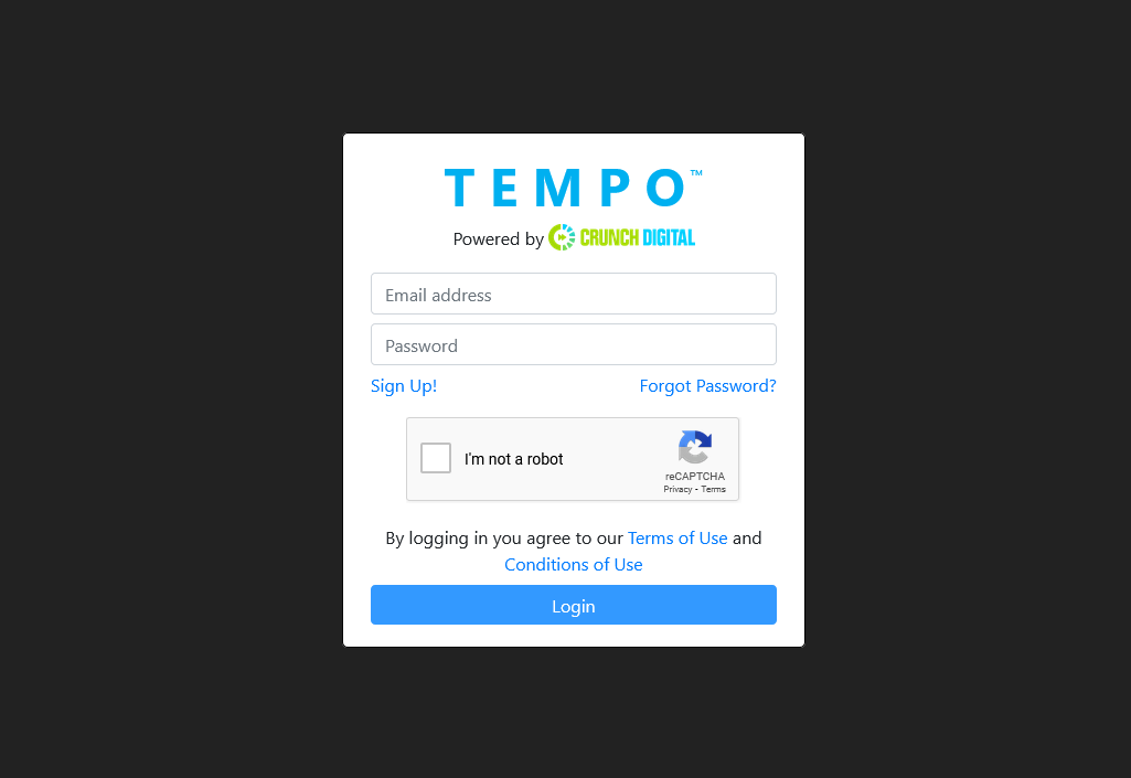 T E M P O User Guide Crunch Digital » T E M P O Overview